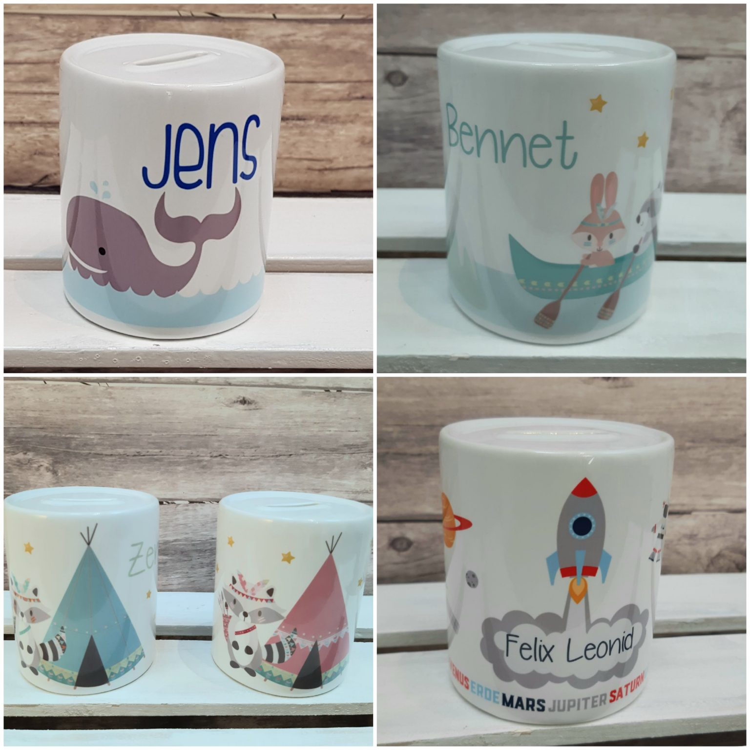 Spardose mit Name - haufenweise Designs zur Auswahl - CoriBri ...